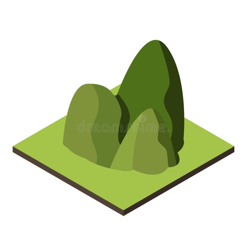 Isometric landscape stock vector. Illustration of isometric - 274952856