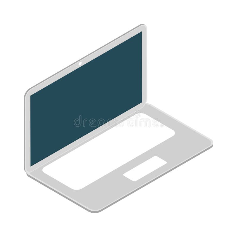 Isometric laptop computer stock vector. Illustration of icon - 250362871