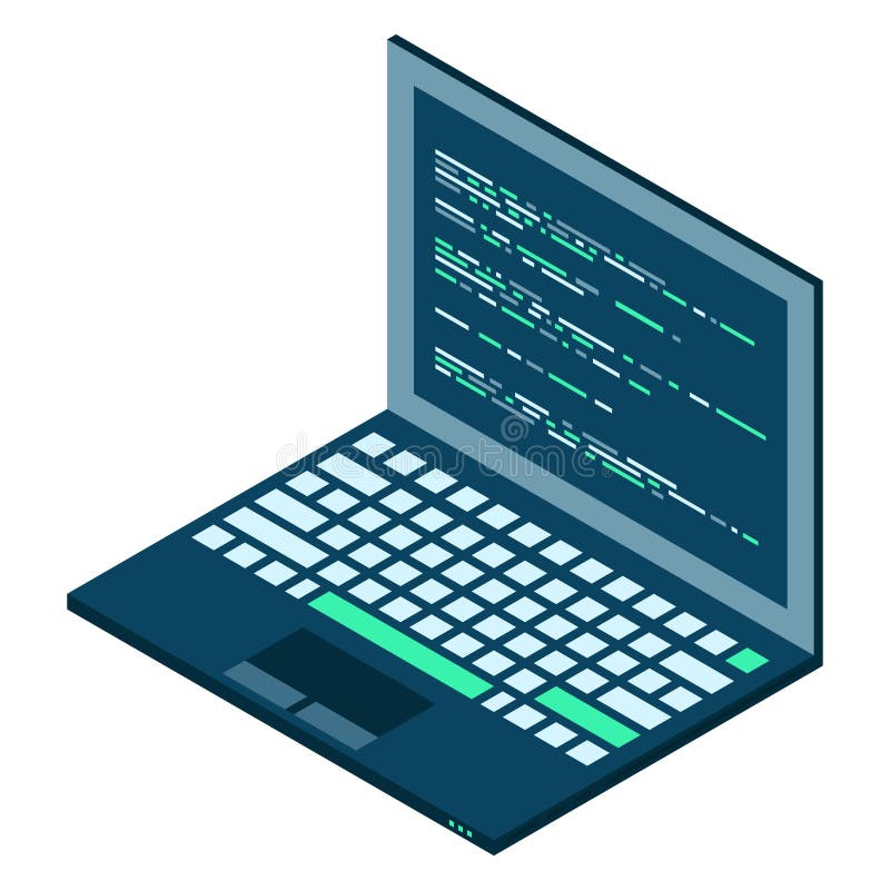 3d Laptop And Program Code Development Web Coding Concept Coding Screen 3d Rendering 3d
