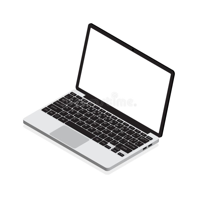 Isometric Laptop. Vector 3d Isometric Laptop Computer Stock Vector ...