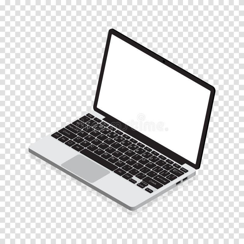 Isometric Laptop. Vector 3d Isometric Laptop Computer Stock Vector ...
