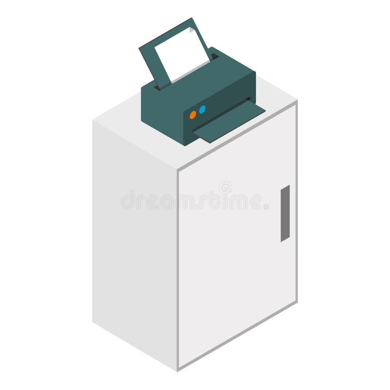 Isometric Laser Printer Icon Stock Vector - Illustration of ...