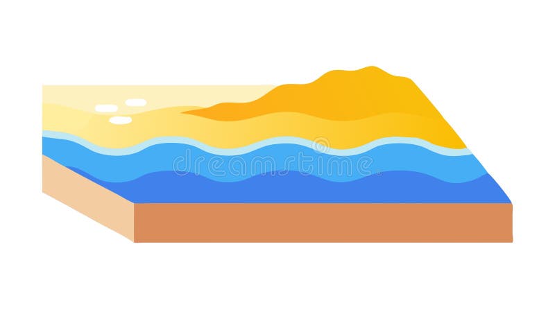 Isometric Layered Terrain Geological Feature, Vector Design Generative ...