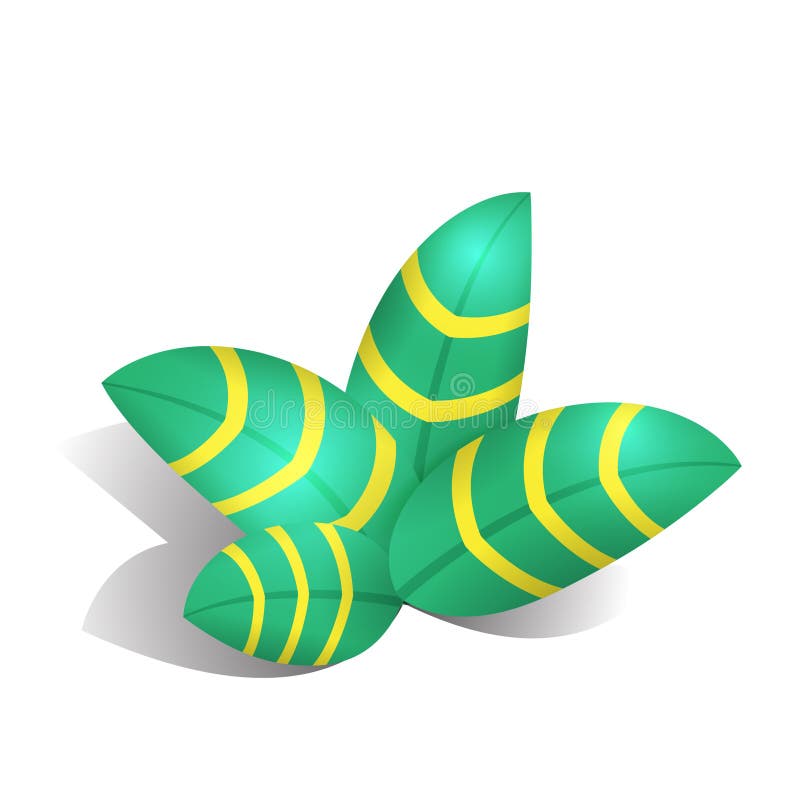 Isometric Leaves. Vector Illustration Decorative Design Stock Vector ...