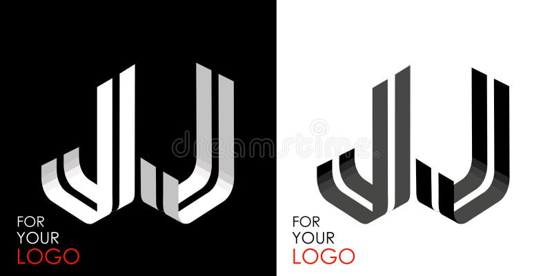 Isometric Letter J in Two Perspectives. from Stripes, Lines. Template ...