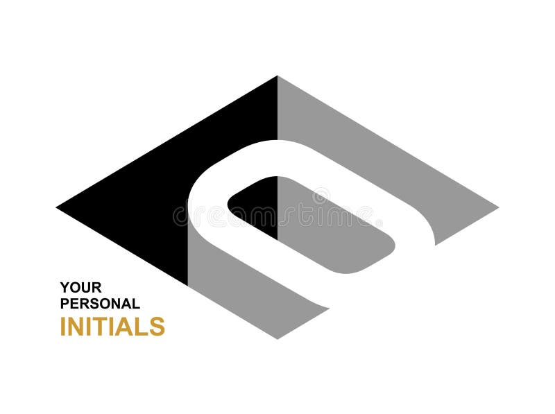 Isometric Letter O. Template for Creating Logos, Emblems, Monograms ...