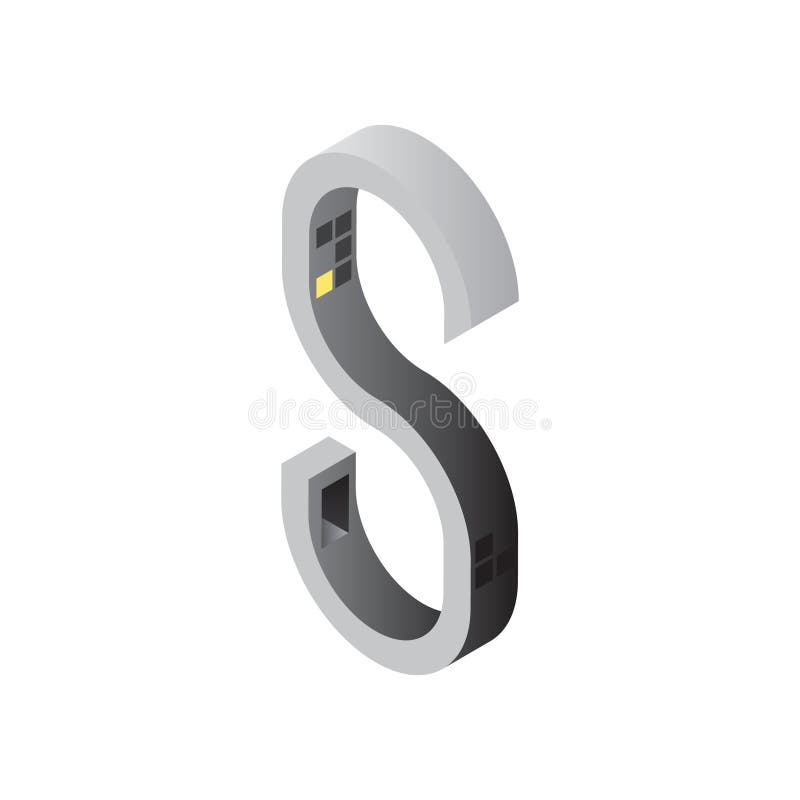 Isometric Letter S. Vector Illustration Decorative Design Stock ...