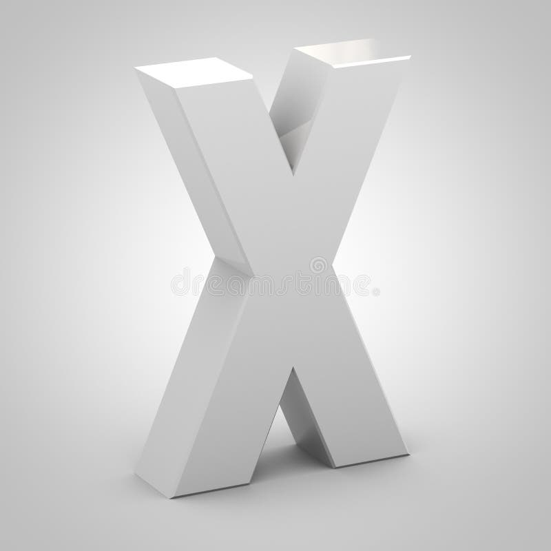 Isometric Letter X Uppercase on White Background Stock Illustration ...