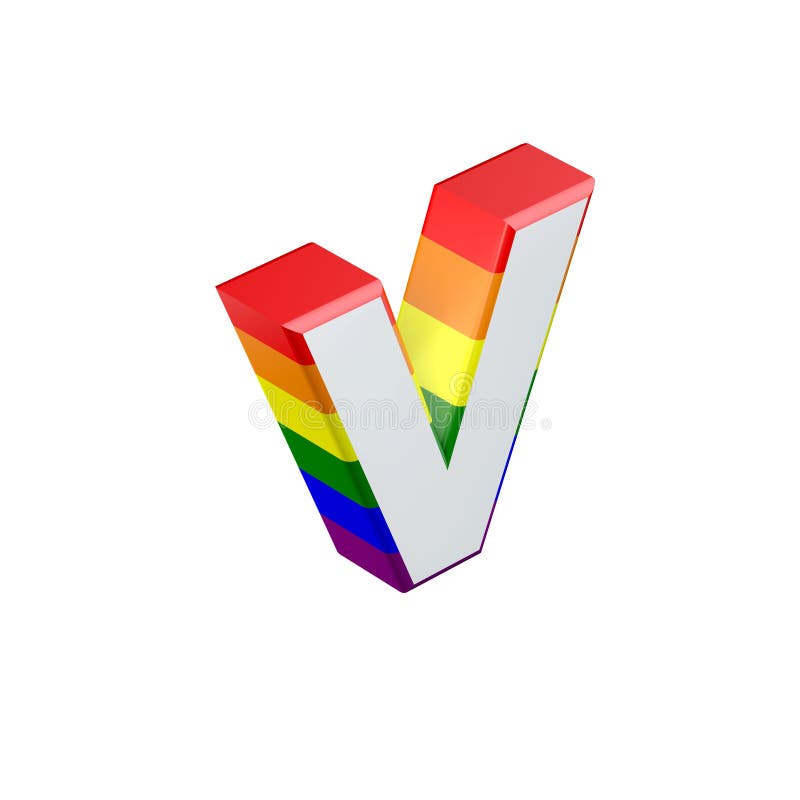 Letter V Rainbow Stock Illustrations – 673 Letter V Rainbow Stock ...