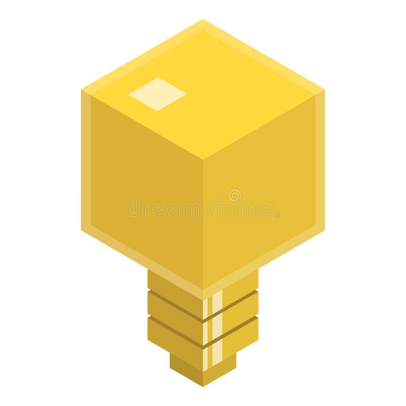 Isometric light bulb lamps stock vector. Illustration of brain - 182772693