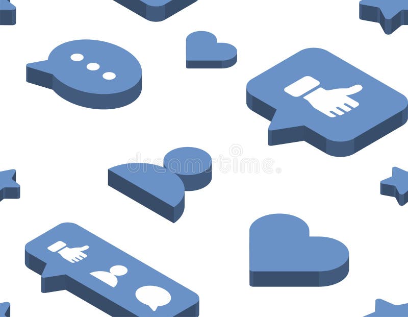 Isometric Like Icons Pattern Stock Vector - Illustration of network ...