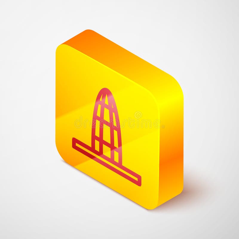 Isometric Line Agbar Tower Icon Isolated on Grey Background. Barcelona ...