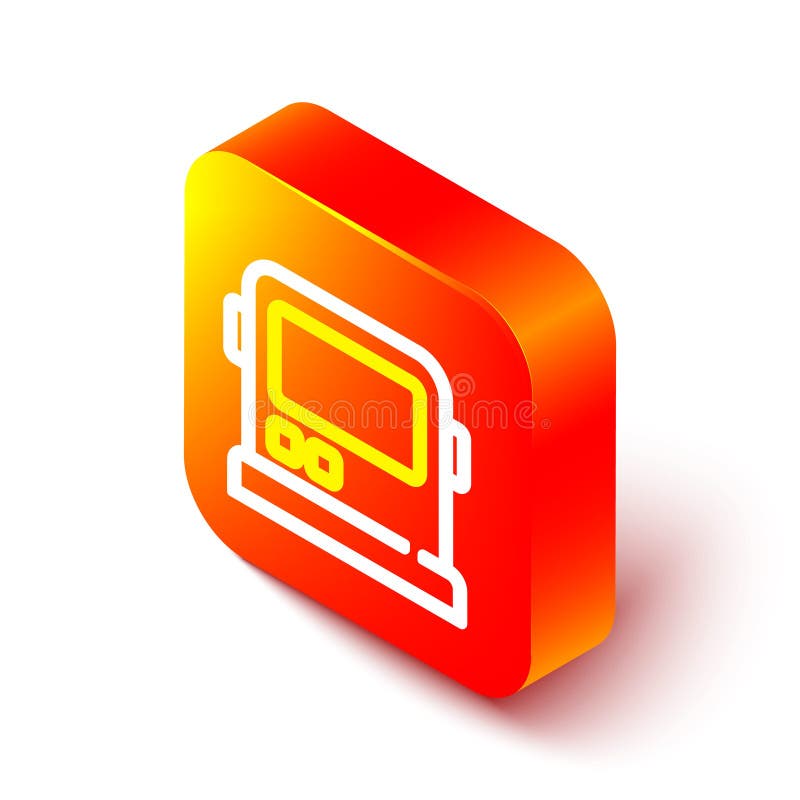 Isometric Line Astronaut Helmet Icon Isolated on White Background ...