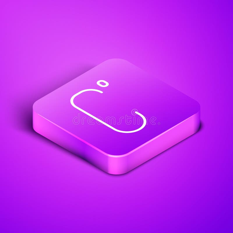 Isometric Line Celsius Icon Isolated on Purple Background. Purple ...