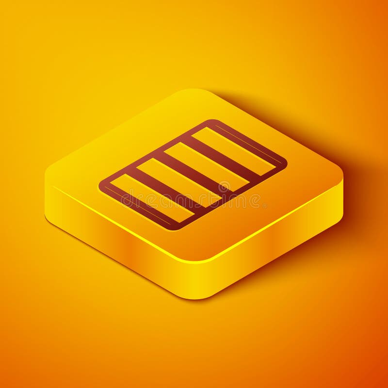 Isometric Line Color Palette Guide Icon Isolated on Orange Background ...