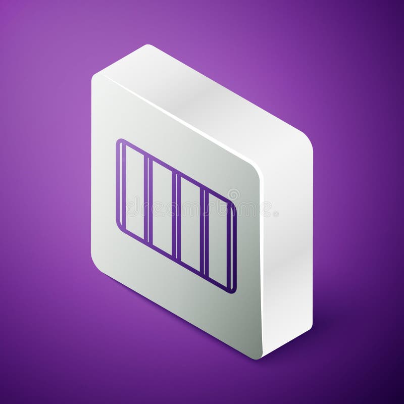 Isometric Line Color Palette Guide Icon Isolated on Purple Background ...