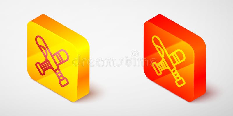 Isometric Line Crossed Baseball Bat Icon Isolated on Grey Background ...