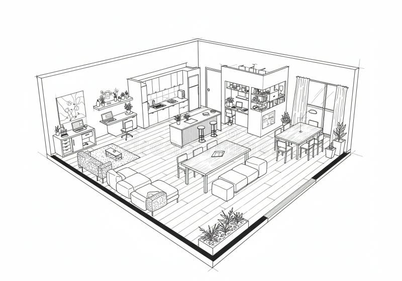 One Line Drawing Plan Stock Illustrations – 4,052 One Line Drawing Plan ...