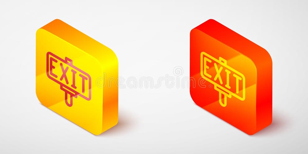 Emergency Exit Yellow Stock Illustrations – 602 Emergency Exit Yellow ...