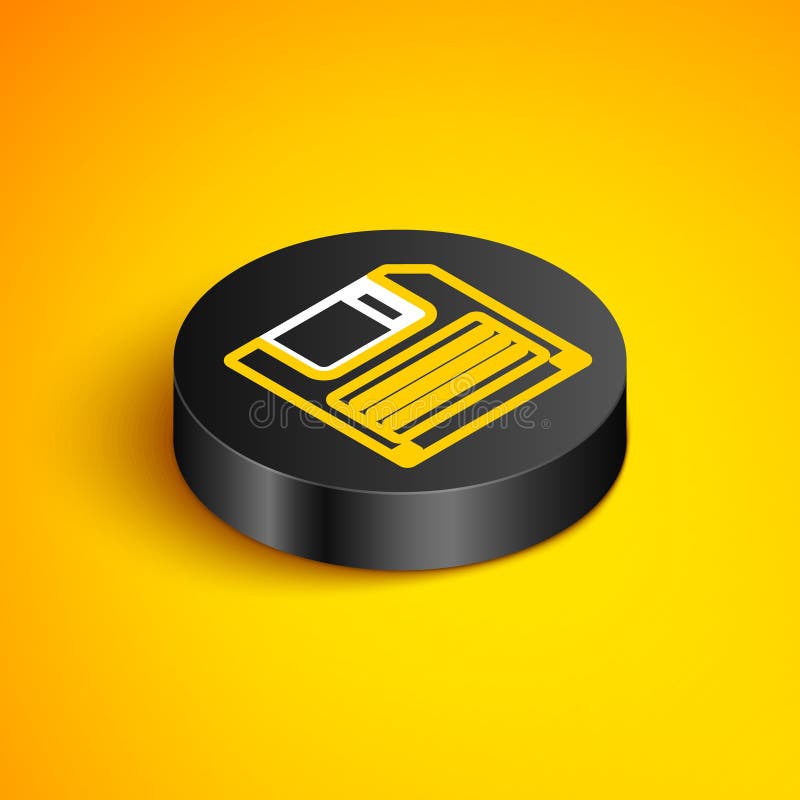 Isometric Line Floppy Disk for Computer Data Storage Icon Isolated on ...
