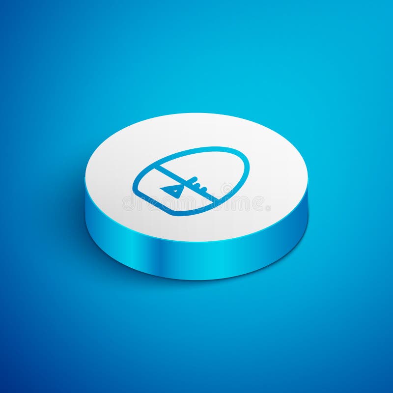 Isometric Line Kitchen Timer Icon Isolated on Blue Background. Egg ...