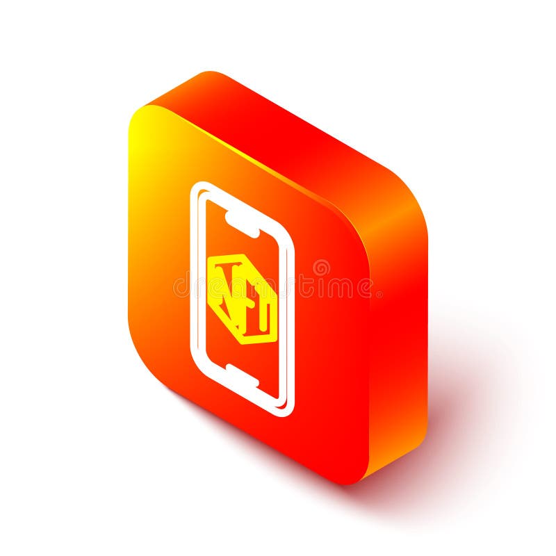 Isometric Line Mobile with Art Store App Icon Isolated on White ... Isometric Line Mobile with Art Store App Icon Isolated on White ...