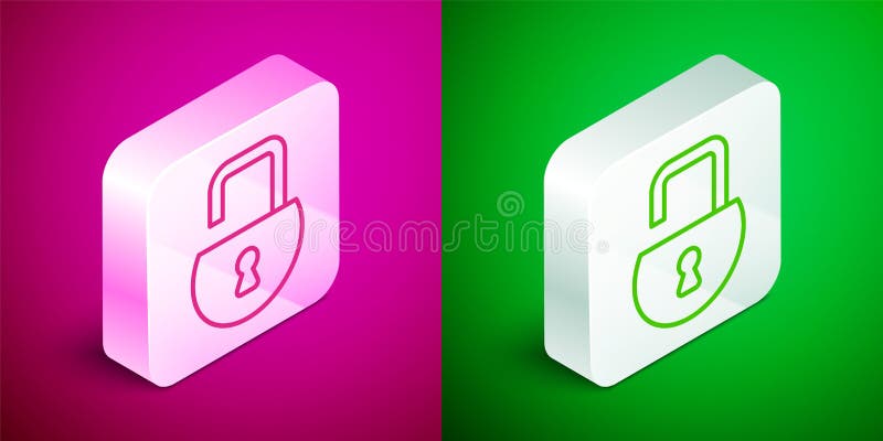 Opened Lock. Unlock Icon for Website. Paper Cut Style Padlock Icon with ...