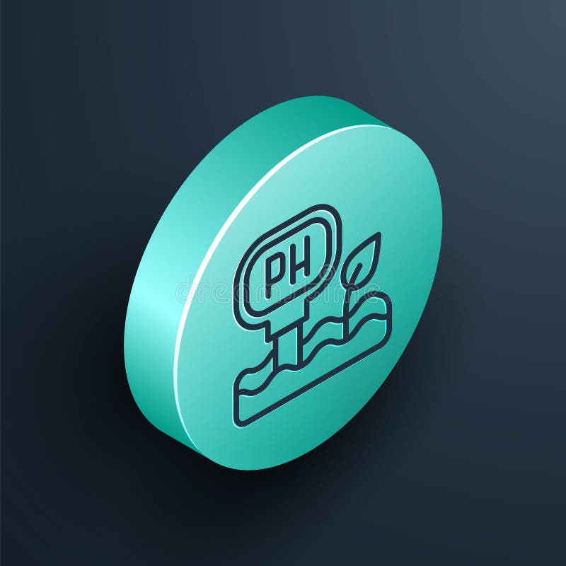 Isometric Line Soil Ph Testing Icon Isolated on Black Background. PH ... Isometric Line Soil Ph Testing Icon Isolated on Black Background. PH ...