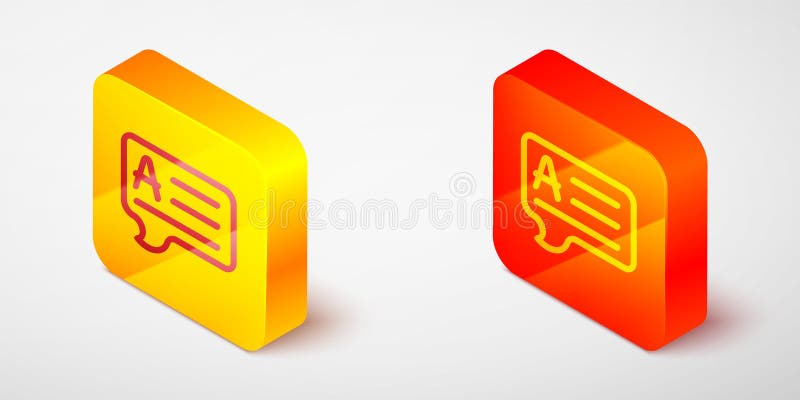 Isometric Line Speech Bubbles with Answer Icon Isolated on Grey ...