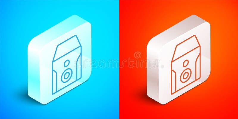 Isometric Line Uninterruptible Power Supply UPS Icon Isolated on Blue ...