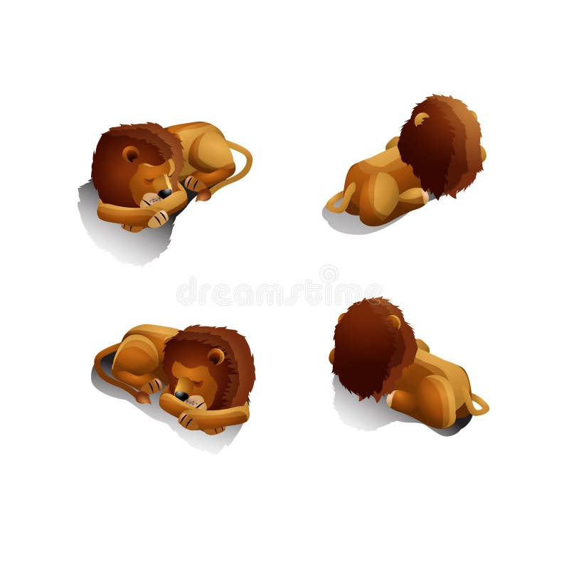 Isometric Lions. Vector Illustration Decorative Design Stock Vector ...