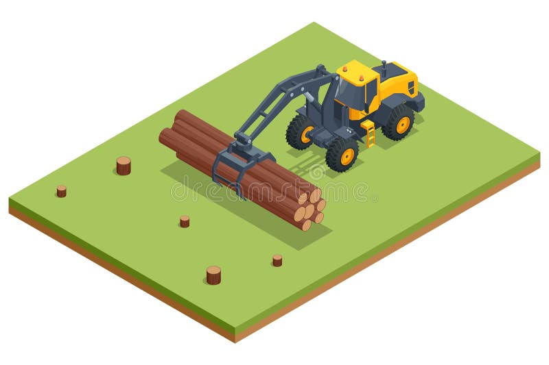 Isometric Log Loader. Loading Equipment for Logging. Log Loader for ...