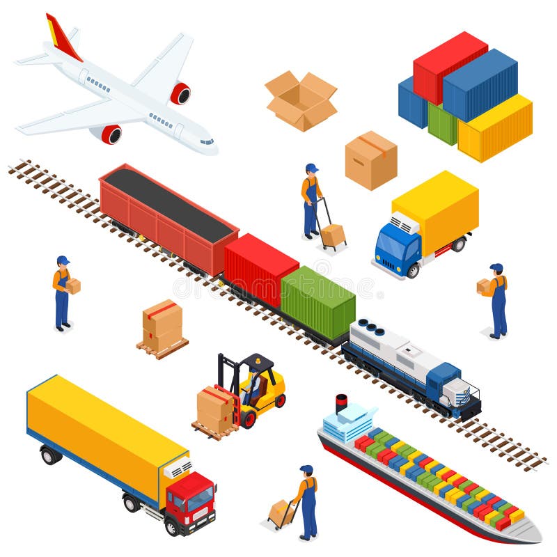 USA Transportation and Logistics. Delivery and Shipping Infographic ...