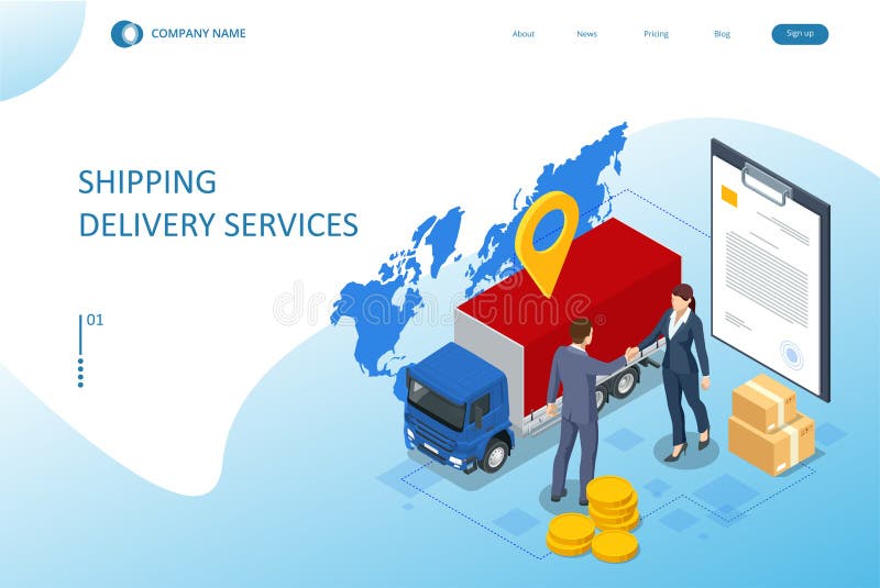 Isometric Logistics and Delivery Infographics. Delivery Home and Office ...