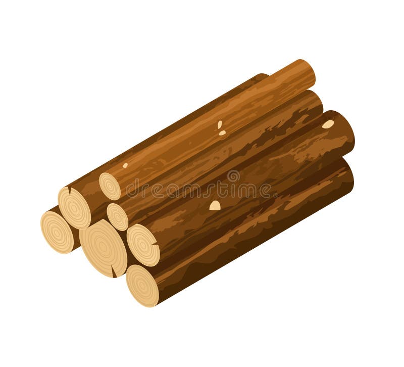 Isometric Logs Illustration Stock Vector - Illustration of stacked ...