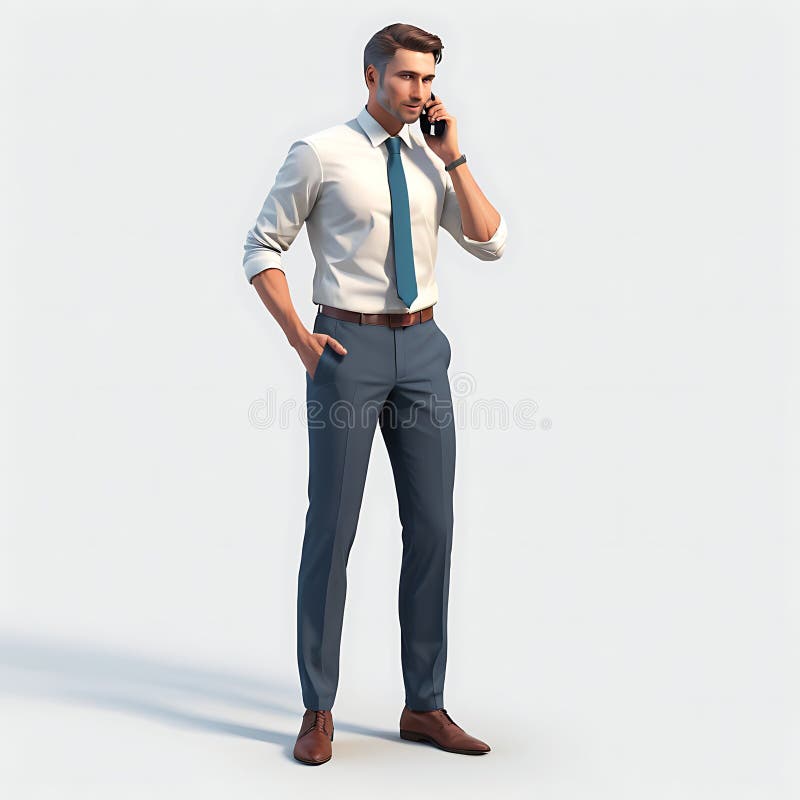 Isometric Low Poly Businessman on White Background Stock Illustration ...
