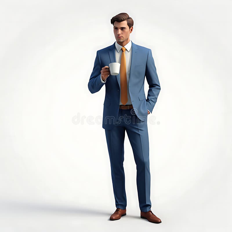 Isometric Low Poly Businessman on White Background Stock Illustration ...