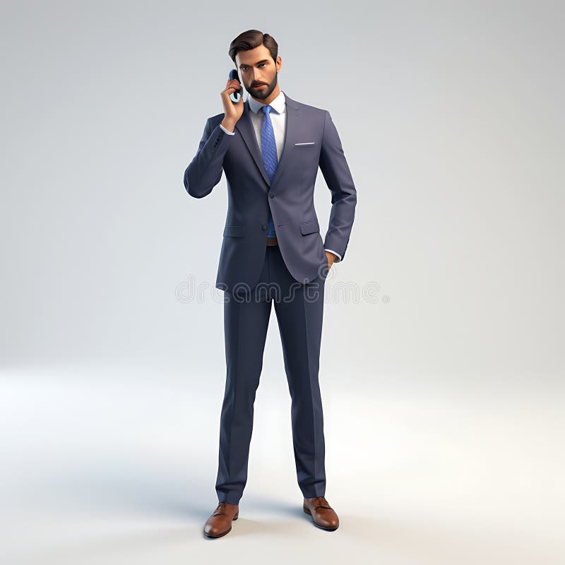 Isometric Low Poly Businessman on White Background Stock Illustration ...