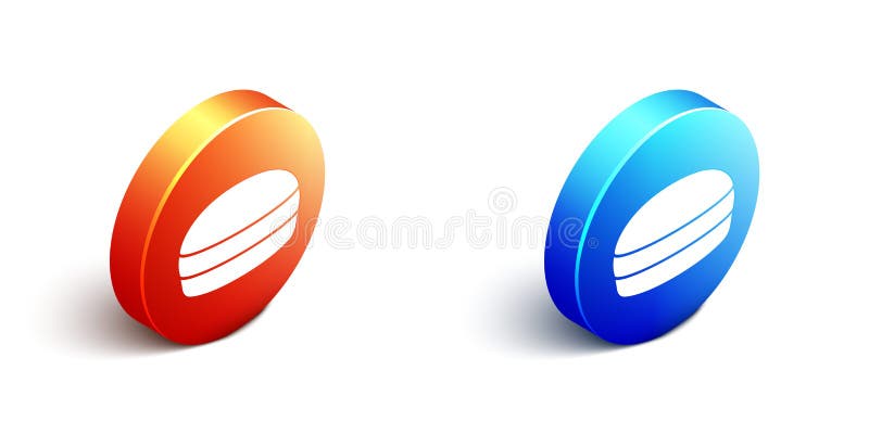 Isometric Macaron Cookie Icon Isolated on White Background. Macaroon ...