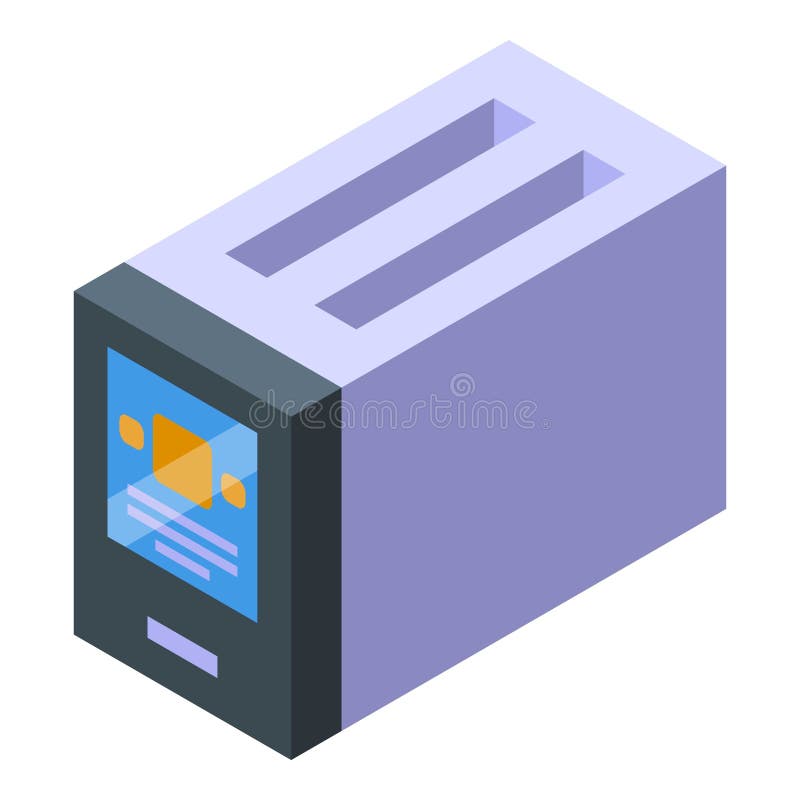 Isometric Mailbox with Electronic Display Stock Vector - Illustration ...