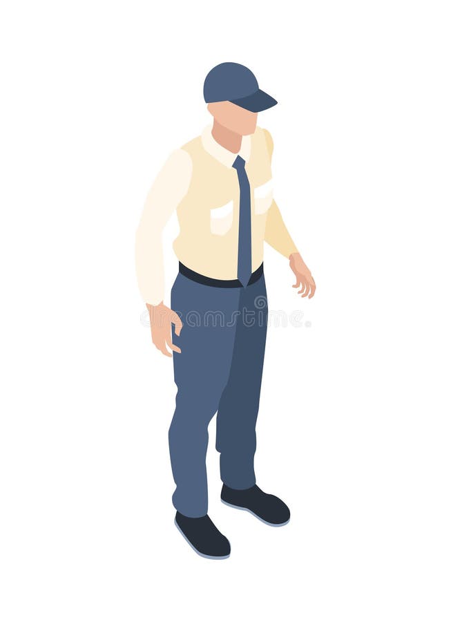 Isometric Man Illustration stock vector. Illustration of emblem - 245651815