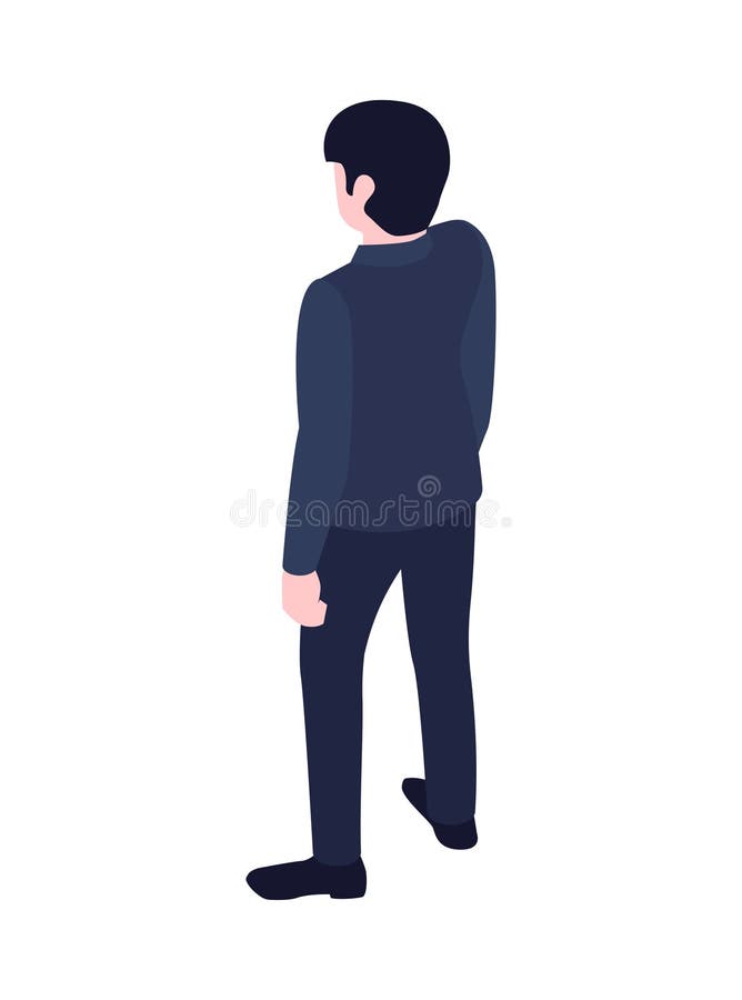 Isometric Man Illustration stock vector. Illustration of faceless ...