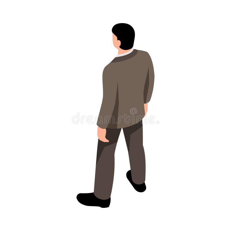 Isometric Man Pose stock illustration. Illustration of pose - 261953961