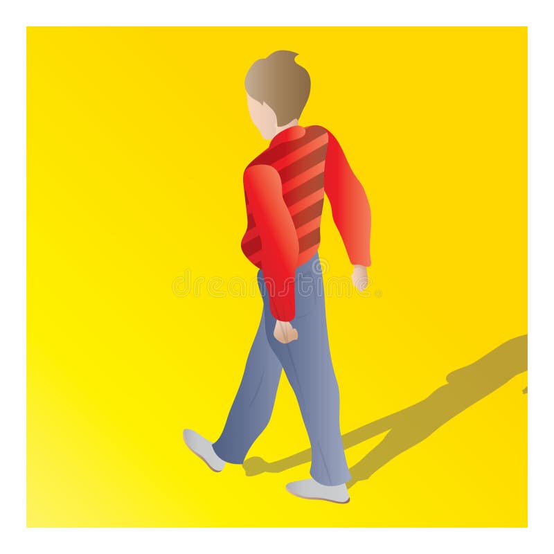 Isometric of a Man. Vector Illustration Decorative Design Stock Vector ...