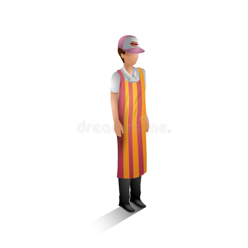 Isometric Man. Vector Illustration Decorative Design Stock Vector ...