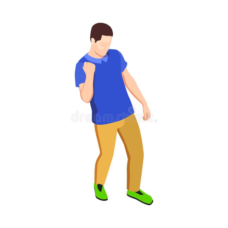 Isometric Man Winner stock vector. Illustration of game - 275801897