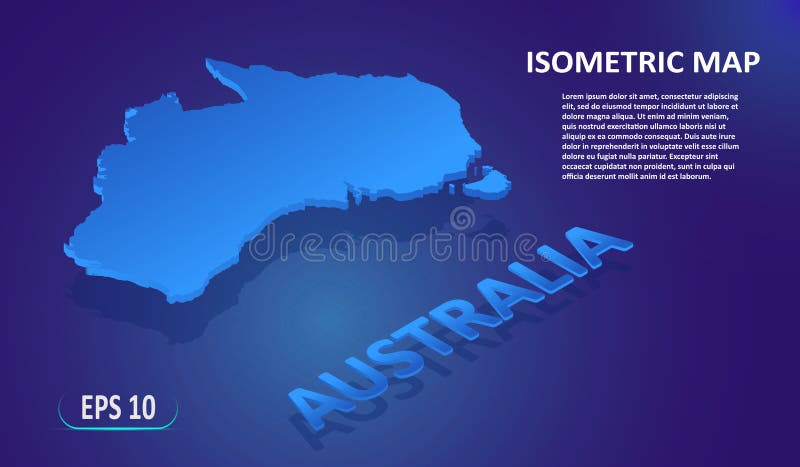 Australia - Stylized Outline Map Stock Vector - Illustration of violet ...