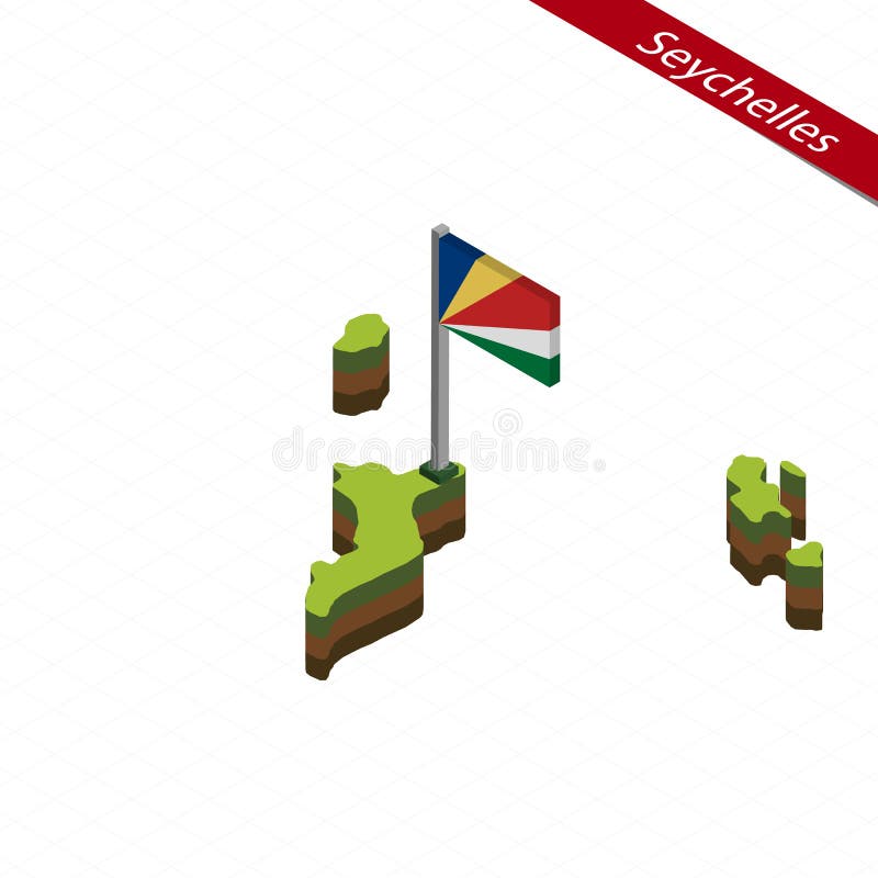 Seychelles Isometric Map and Flag. Vector Illustration Stock Vector ...