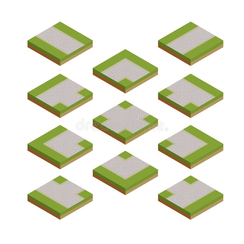 Isometric Map Road Plan. Vector Illustration Decorative Design Stock ...