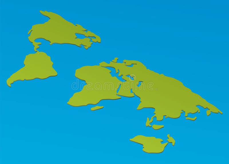 Isometric Map of the World. Vector Illustration Stock Vector ...